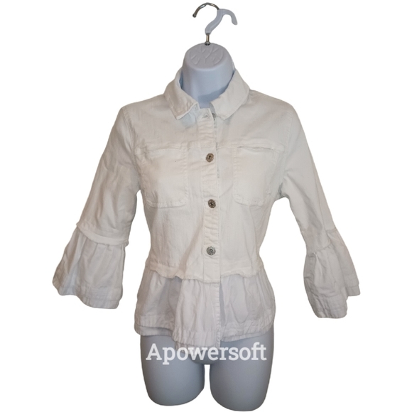 Style & Co. | Jackets & Coats | Style Co White Denim Jean Jacket With ...